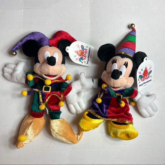 Disney | Other | Disneyland Tokyo Jester Mickey And Minnie Mouse ...